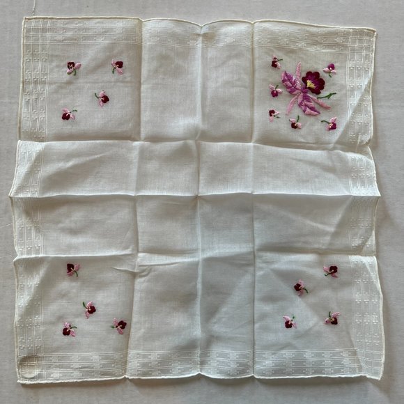 Klauber | Accessories | Vintage Klauber Handkerchief Swissmade White ...